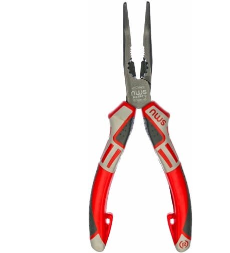 Длинногубцы NWS загнутые 45°, 170 мм, покрытие TitanFinish, рукоятки SoftGripp 3K