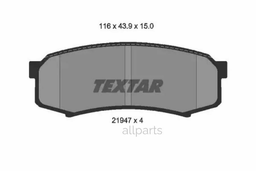 TEXTAR 2194701 Колодки тормозные задние TEXTAR 2194701