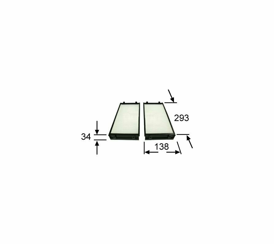 Фильтр салона BMW X5 (E70/F15)/X6 (E71/F16) угольный (упак.2шт.)