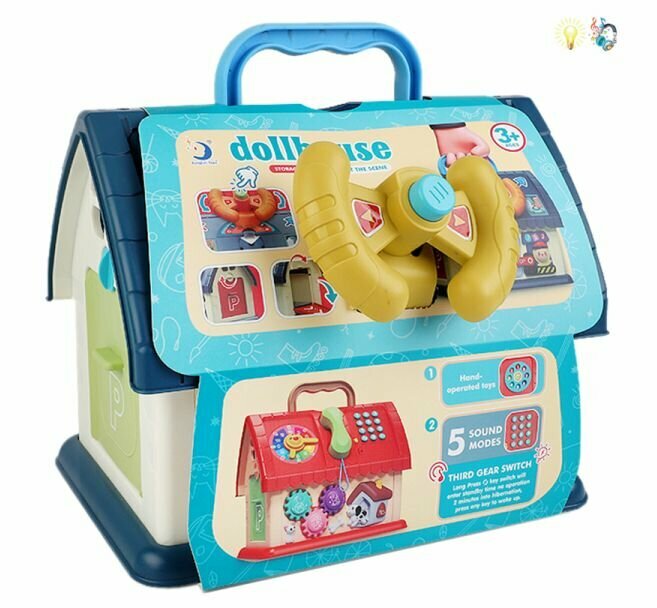 "Бизиборд Домик" развивающая игрушка со светом с музыкой