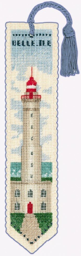 Набор для вышивания Le Bonheur des Dames #4520 Закладка "Marque Page Belle (Маяк Бель Иль)", Счетный крест, 5 х 20 см