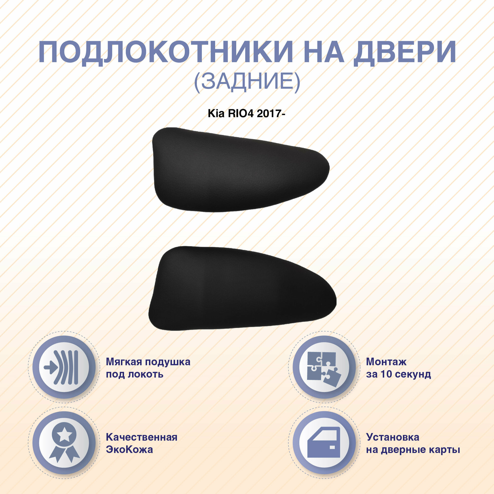 Подлокотники на задние двери Kia RIO4 2017-