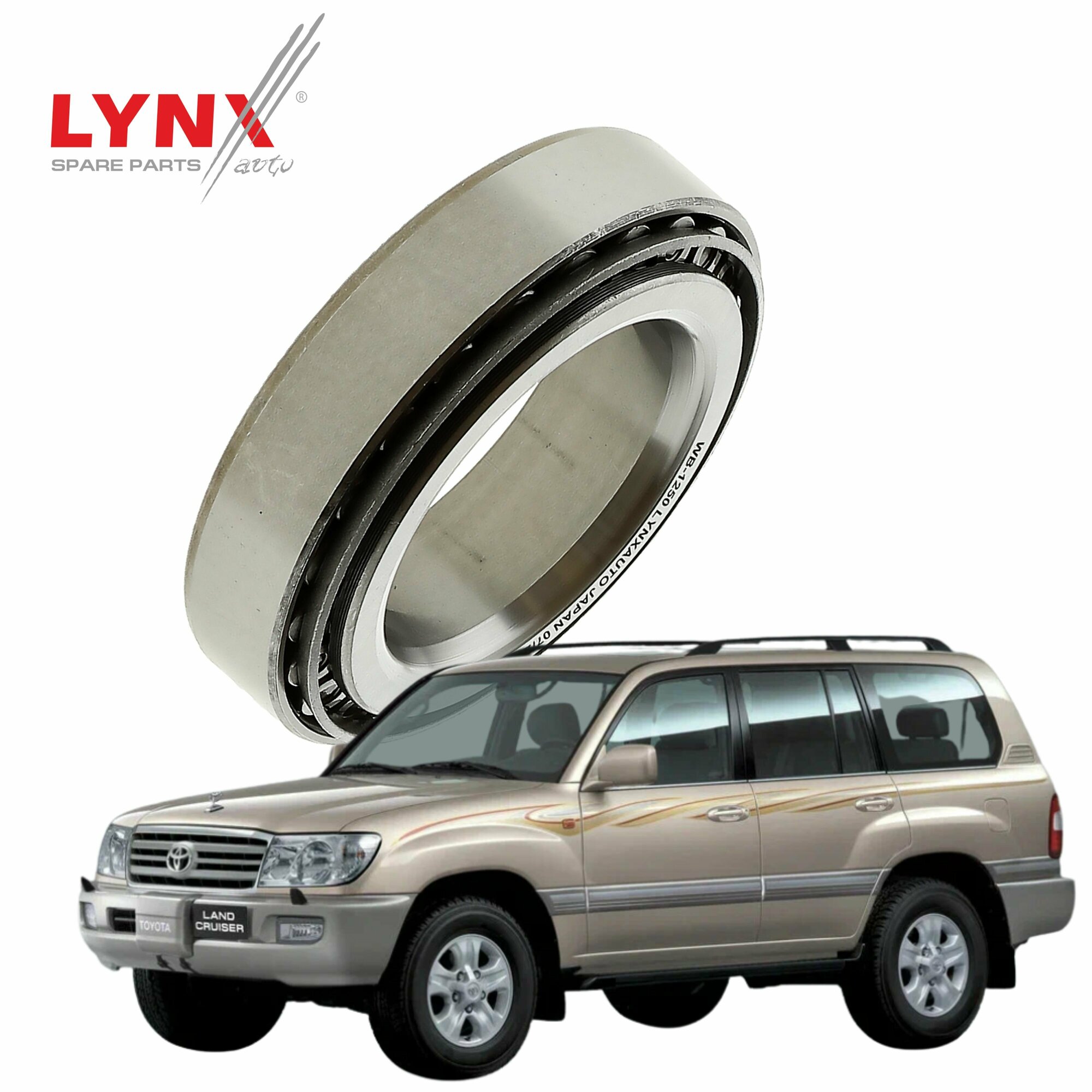 Подшипник ступицы Toyota Land Cruiser (10) / Тойота Ленд Крузер 1998 1999 2000 2001 2002 / передний, 1 шт LYNXauto