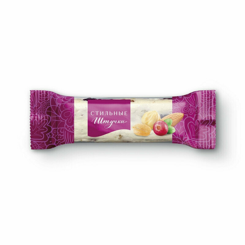 Стильные Штучки Конфеты нуга с клюквой и орехами, 2 кг