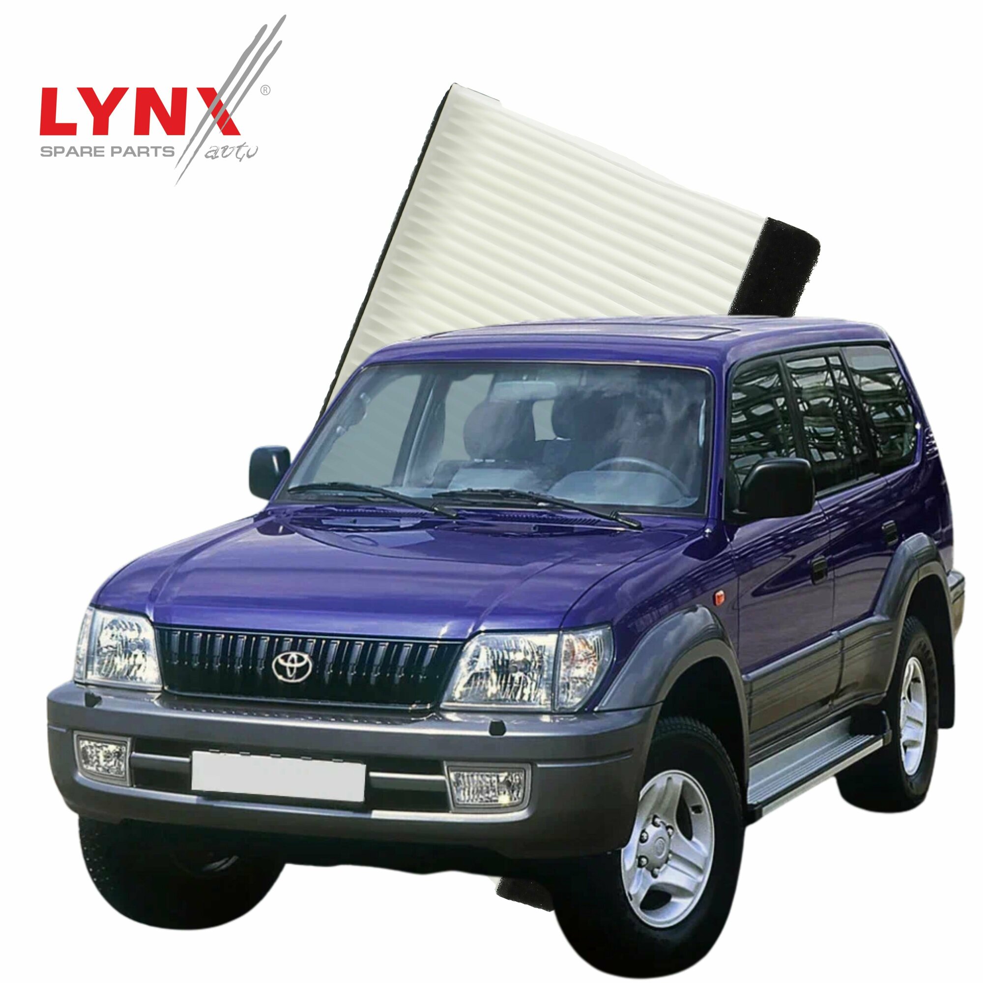 Фильтр салонный Toyota Land Cruiser (2) / Тойота Ленд Крузер 1996 1997 1998 1999 2000 2001 2002 / 1шт LYNXauto