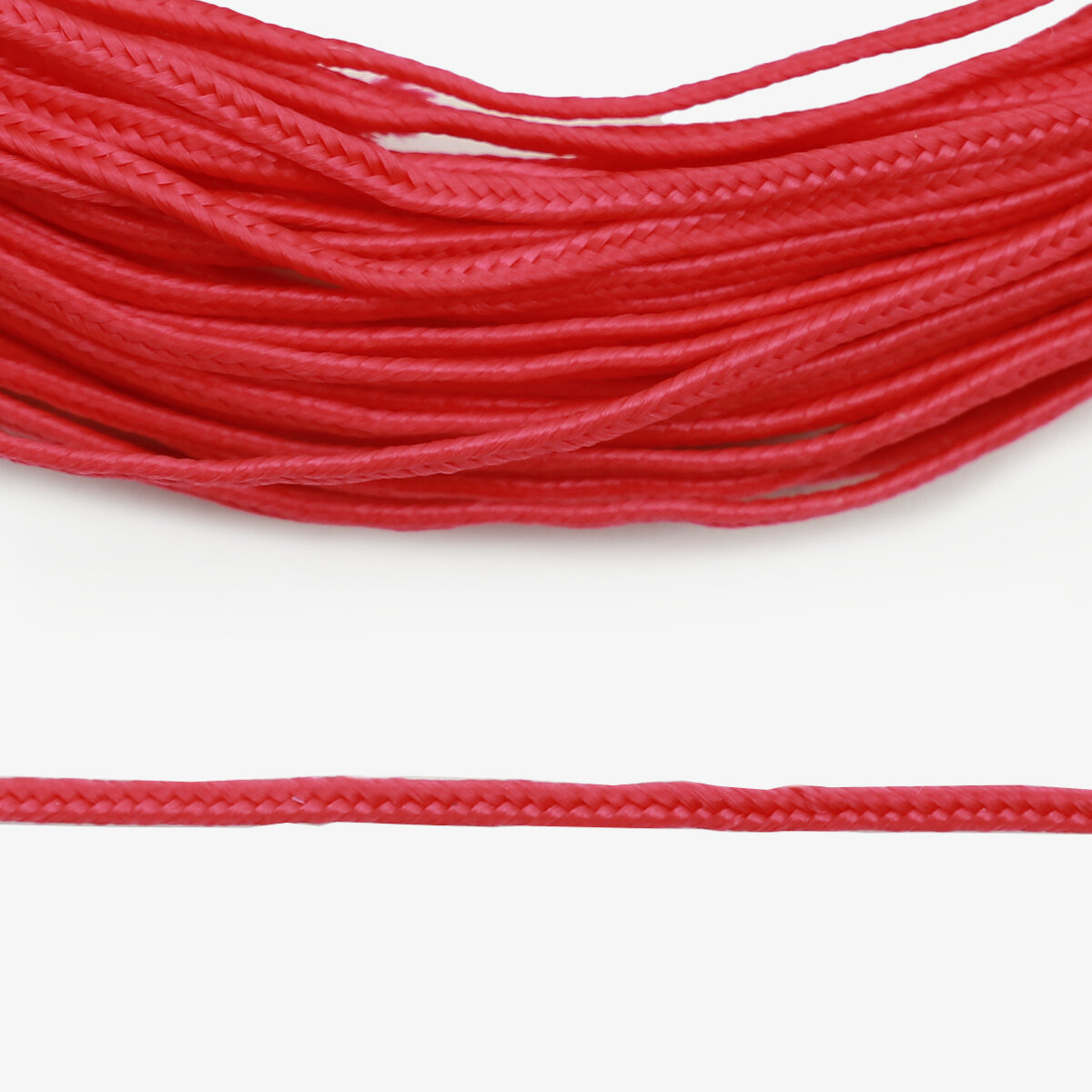 Сутажный шнур для рукоделия и шитья, 2 мм*20 м, красный, Красная лента