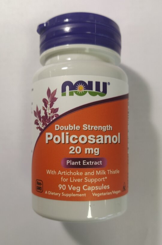 Капсулы NOW Policosanol Double Strength 20 мг, 20 мг, 90 шт.