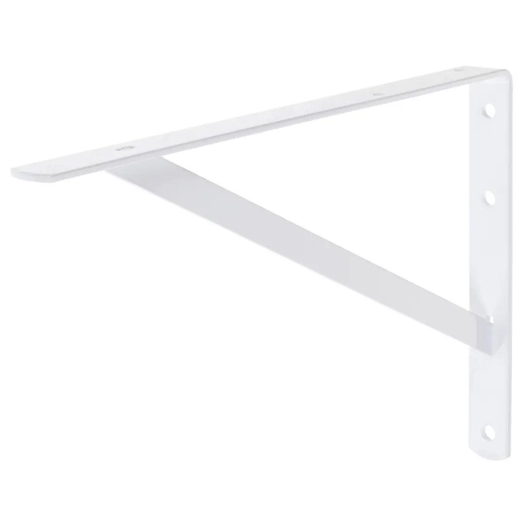 Кронштейн промышленный Larvij 40x25 см нагрузка до 17 кг металл цвет белый