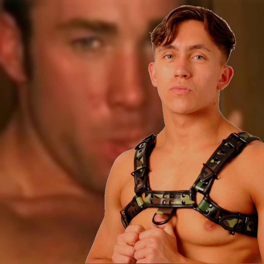 Кожаные сбруи Fist Leather Chest с камуфляжем, размер М (48)