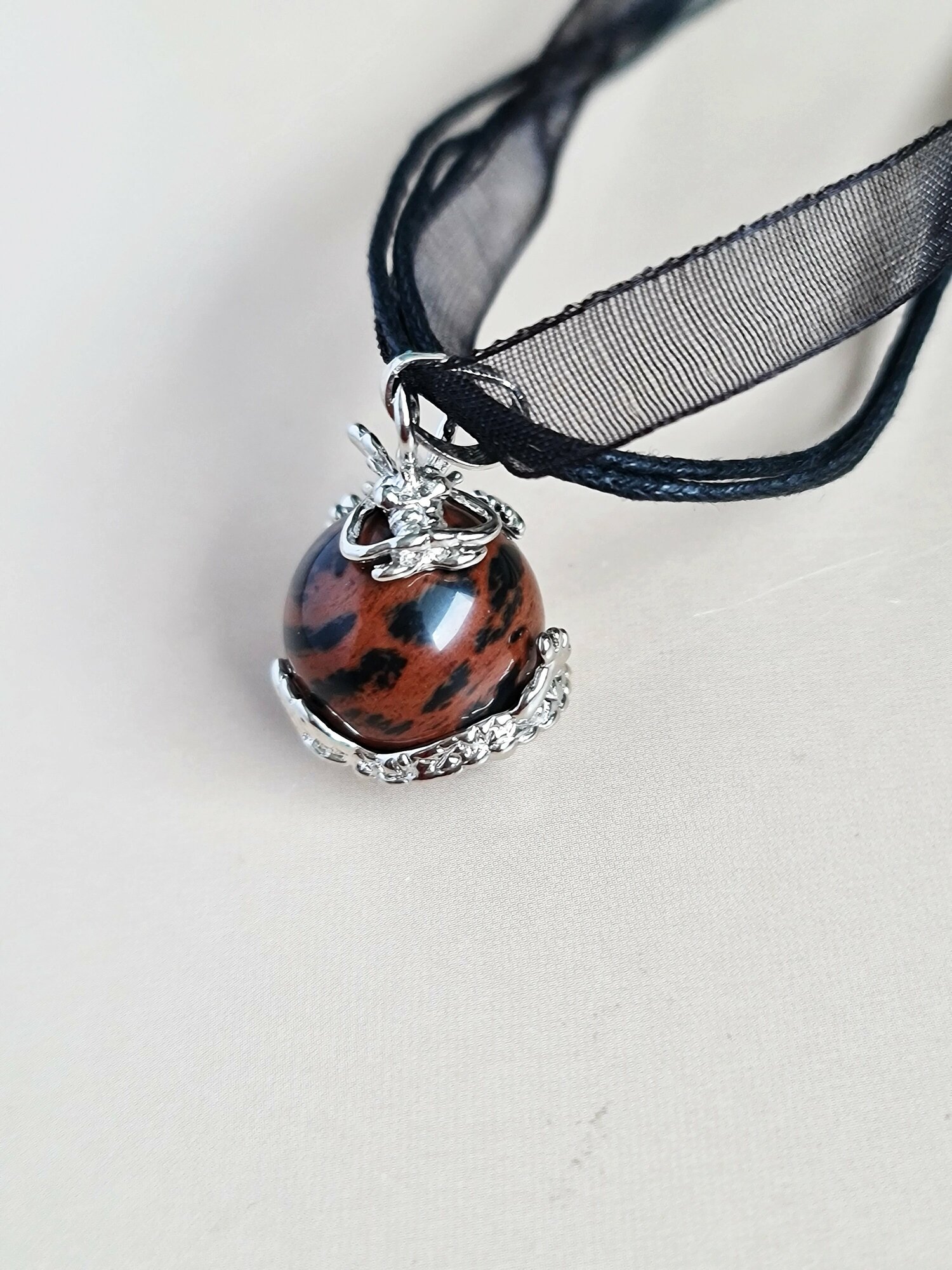 Чокер, обсидиан