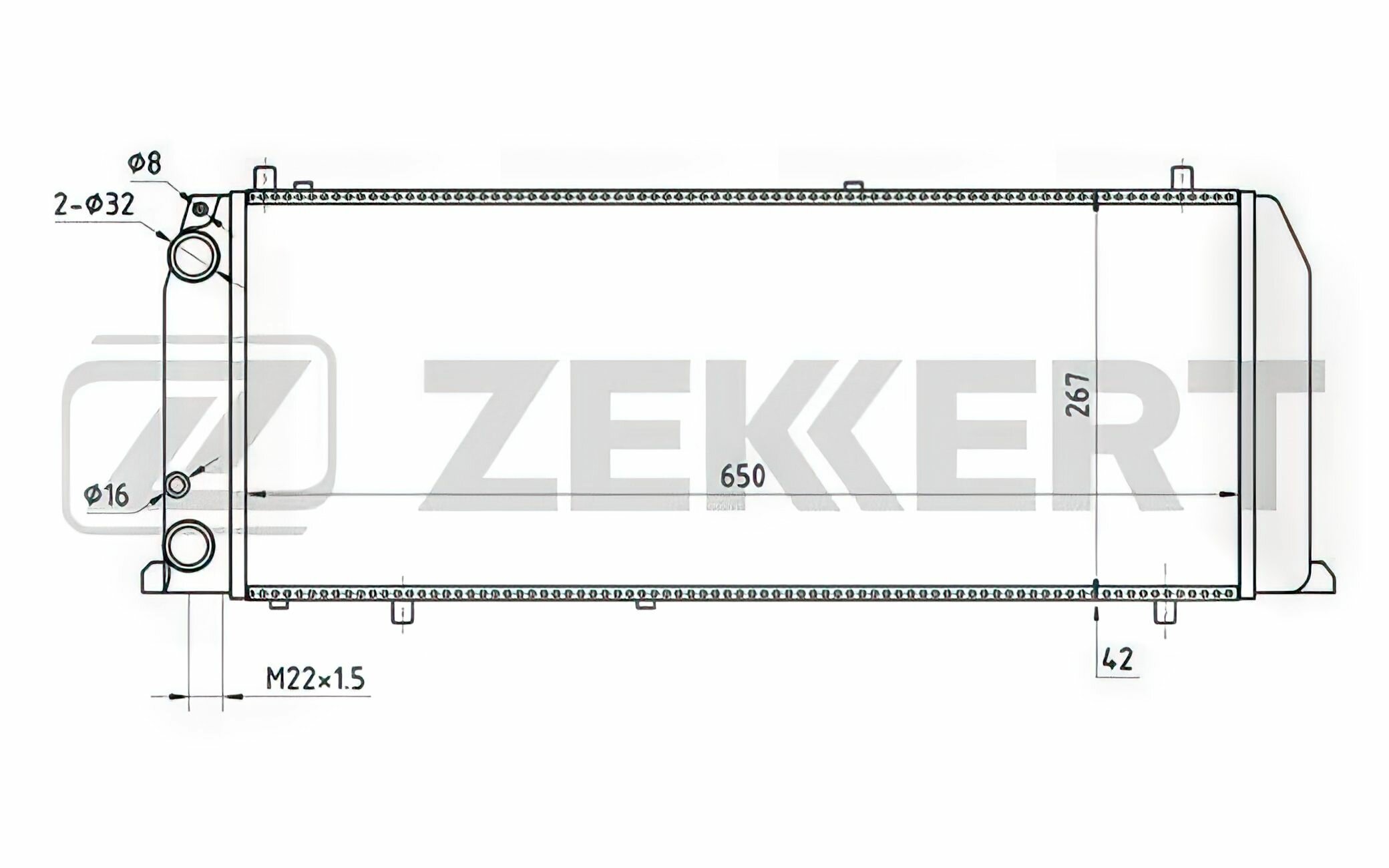 Радиатор охлаждения двигателя Audi 100 III 82- Zekkert арт. mk-1020