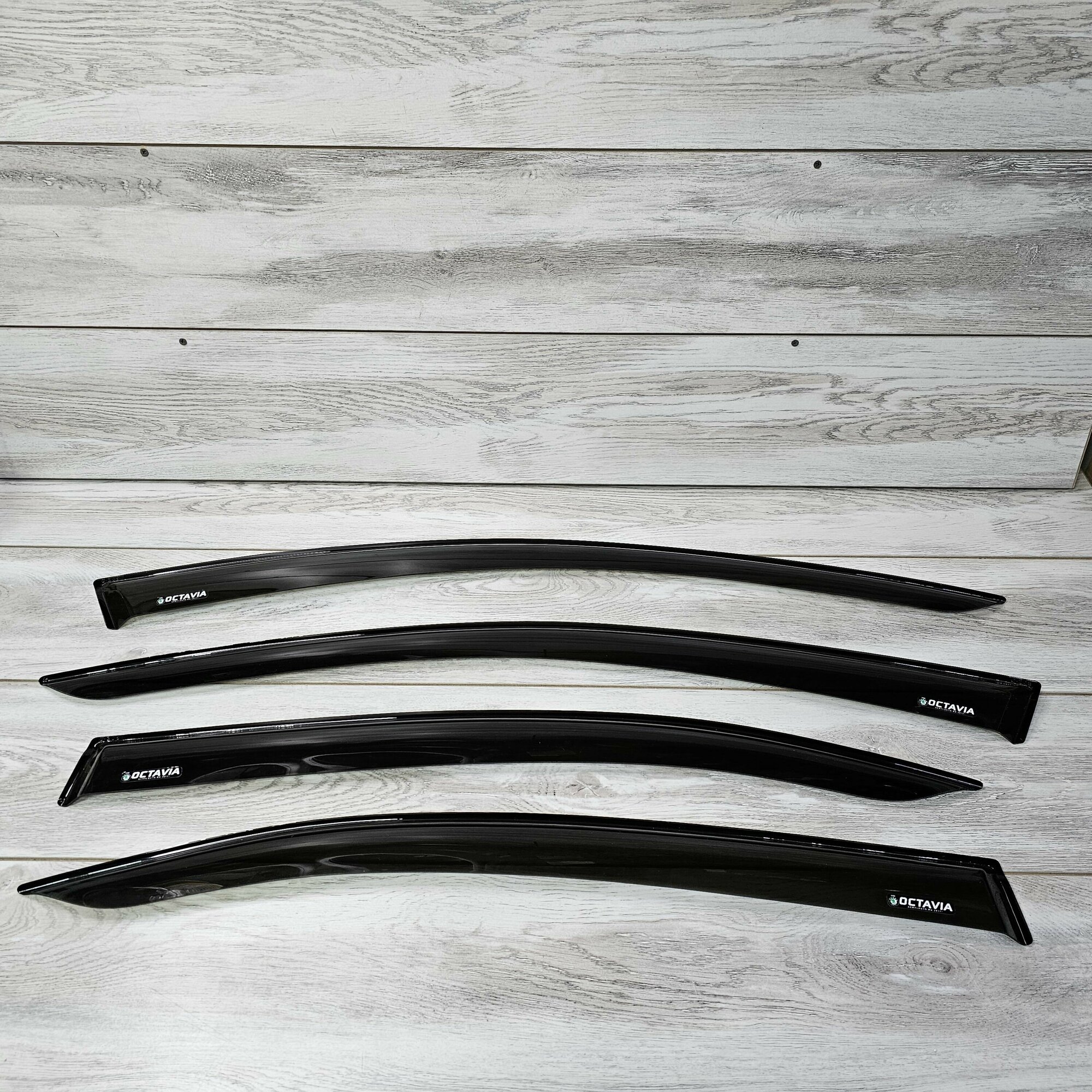 Дефлекторы (ветровики) окон на Skoda Octavia A7 лифтбек 2013-2020 (Шкода Октавия А7 )
