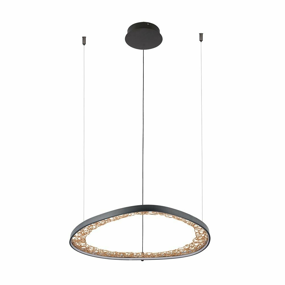 Подвесная люстра Arte Lamp Cinta W650xL420xH50 мм LED цвет черный, арт. A1847SP-36BK
