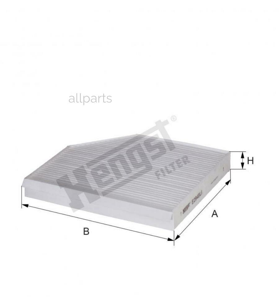 HENGST FILTER E2948LI Фильтр салона AUDI: A4 (B8) 07-15, A4 ALLROAD (B8) 09-16, A4 AVANT (B8) 07-15, A5 (8F7/8T3) 07-17, A5 (8TA) 09-, Q5 (8R) 08- \ PORSCHE: MACAN (95B) 14-