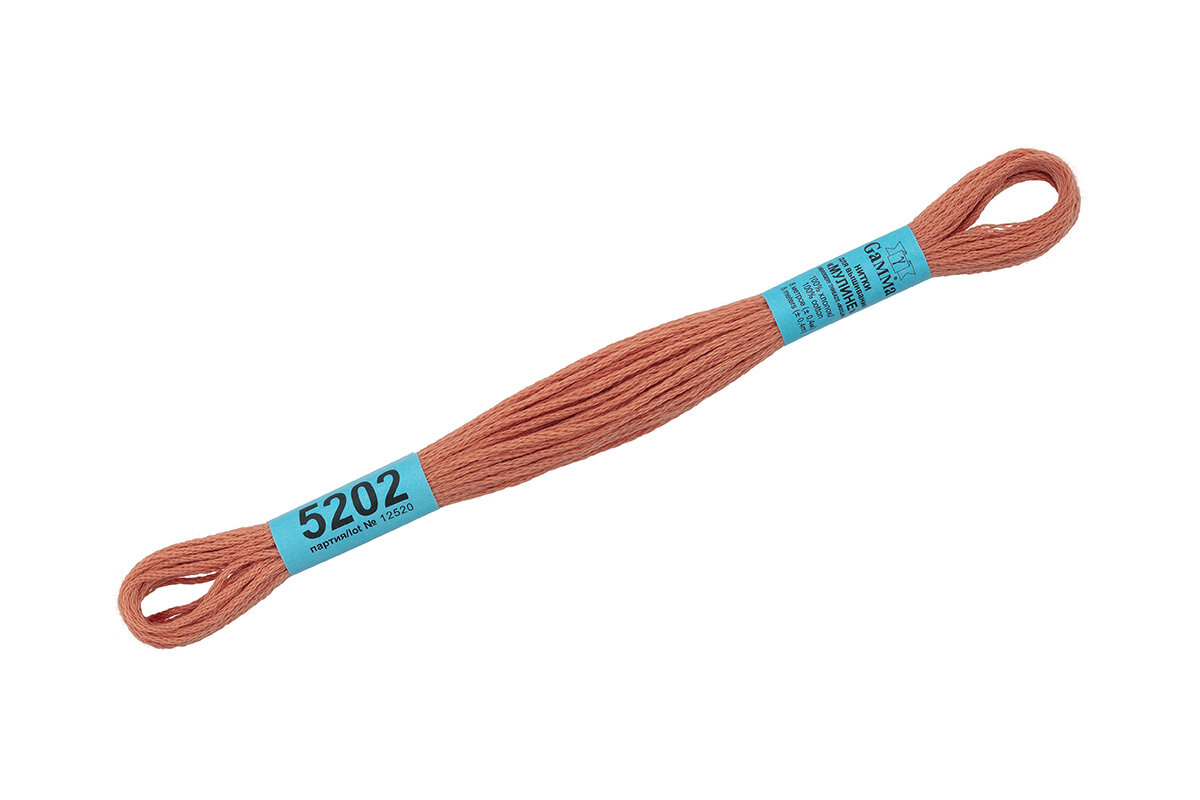 Мулине GAMMA нитки для вышивания 8м. 5202 светло-коричневый, 1 штука.