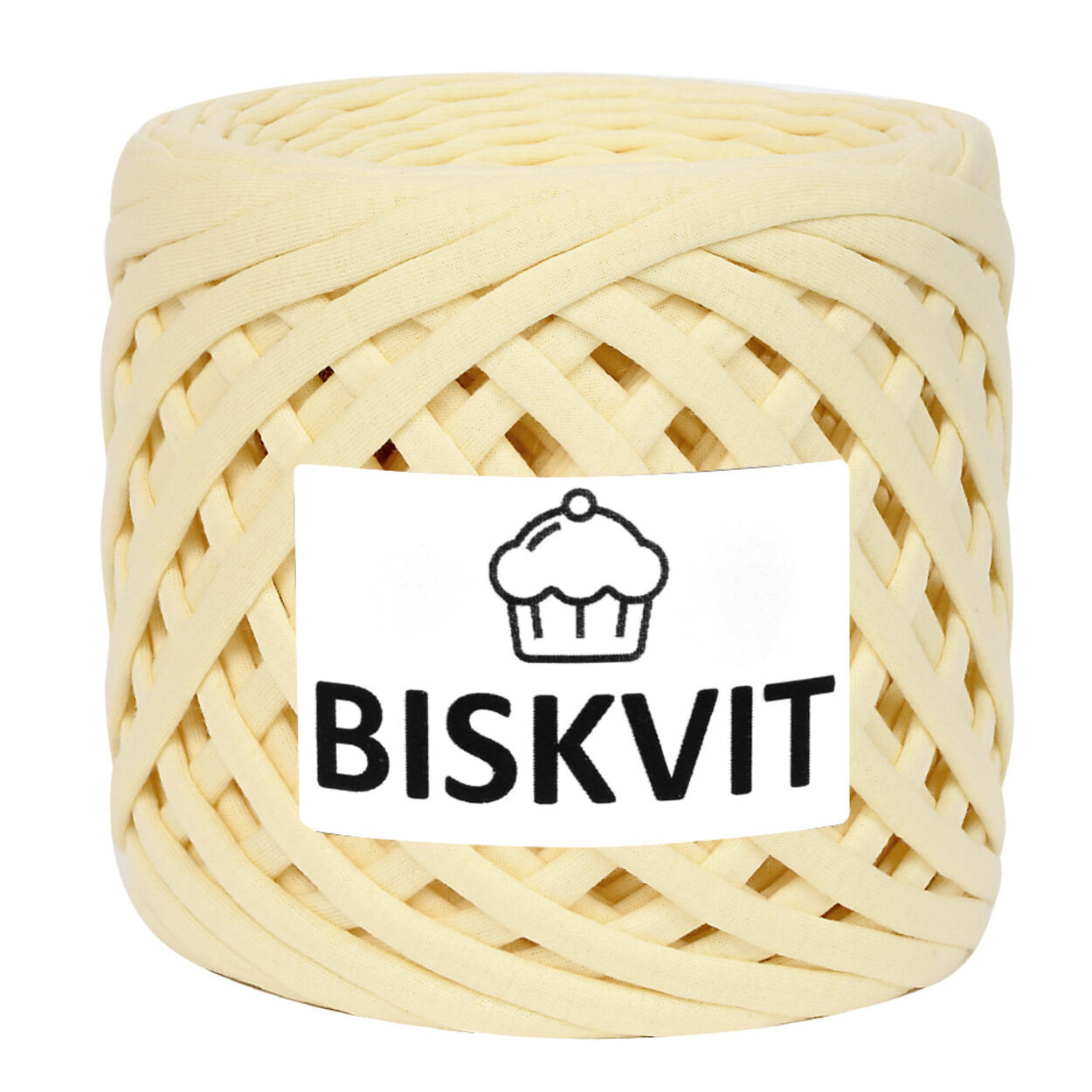 Пряжа Бисквит, Biskvit трикотажная, 330г, 100м, 100%хлопок, Экрю (206) 1 шт