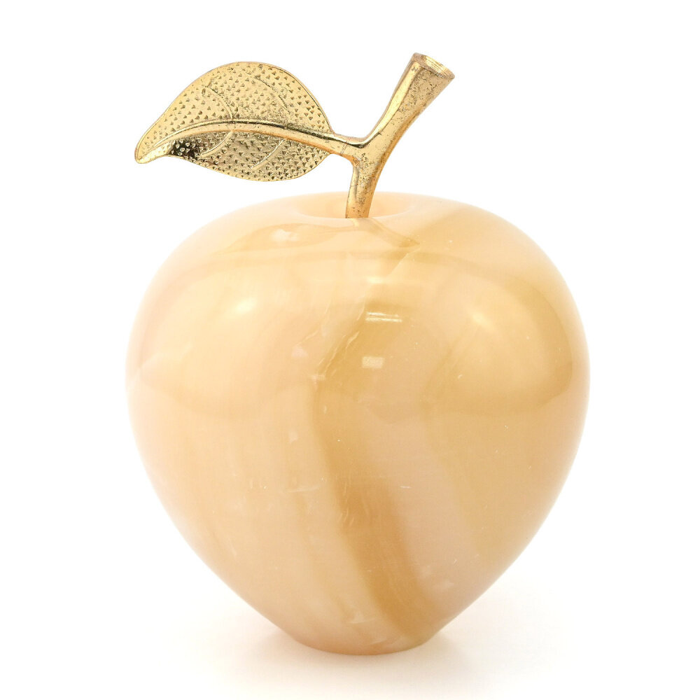 Яблоко из оникса жёлтого 150*150*180мм .