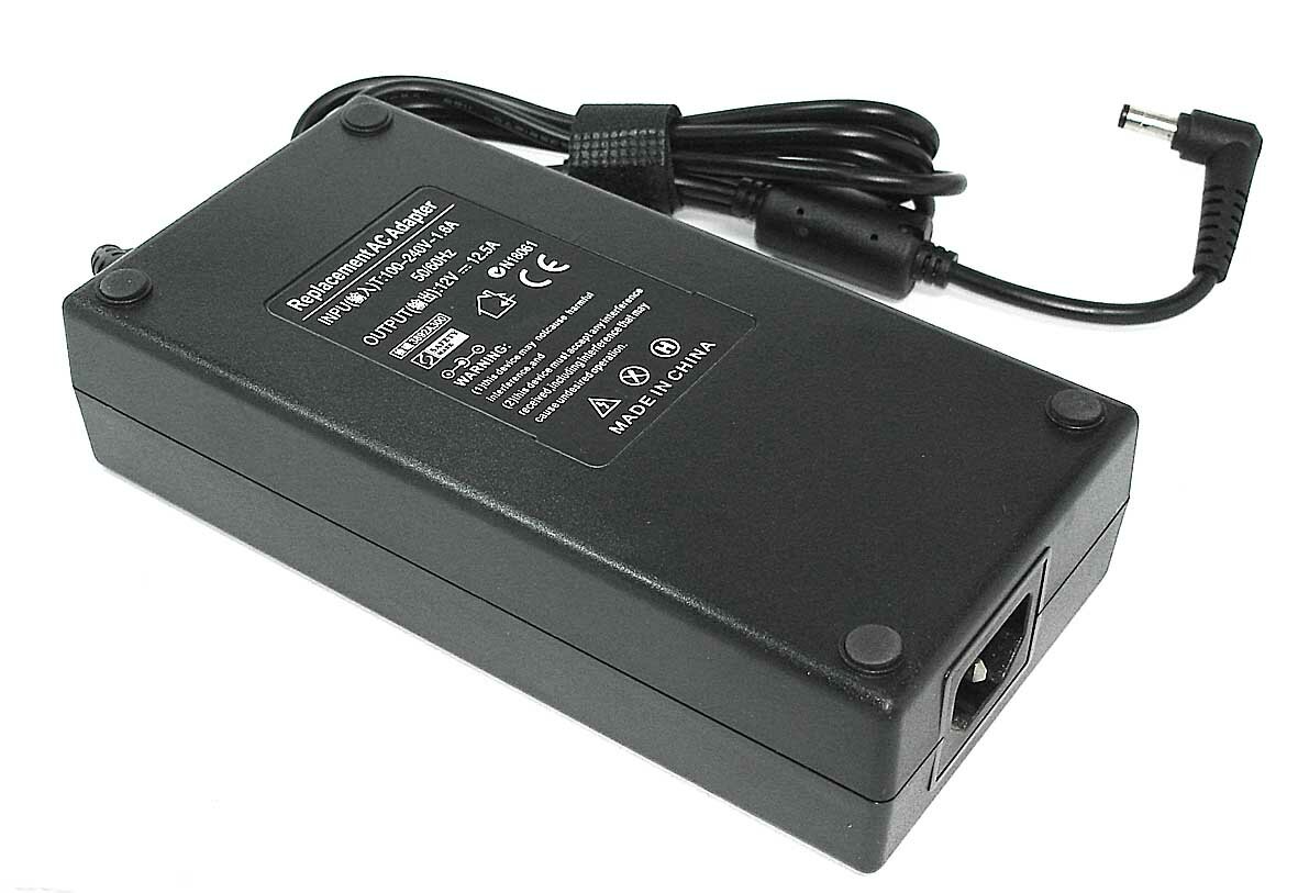 Блок питания для монитора и телевизора LCD 12V 12.5A 150W 5.5x2.5mm (125150) черный, OEM