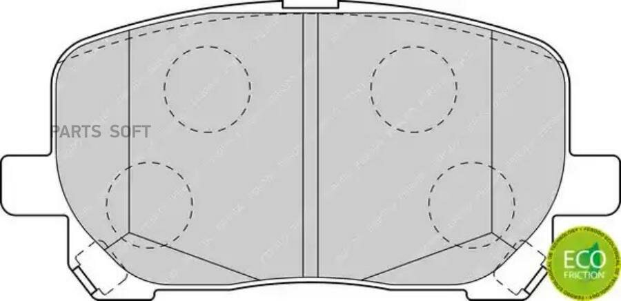 FERODO FDB1529 954 00=FO697681 ! колодки дисковые п.\ Toyota Avensis Verso 2.0VVT-i/2.0D4-D 01>