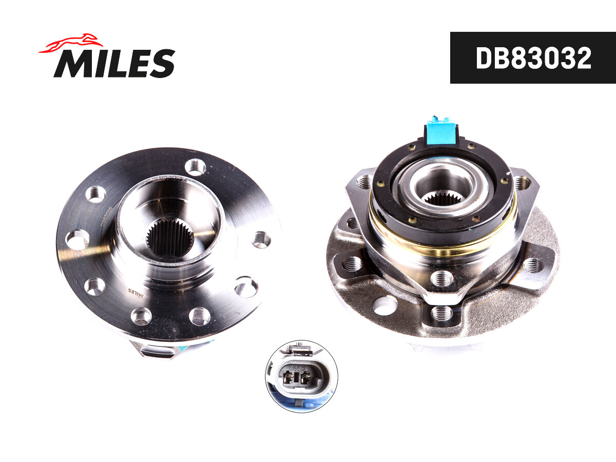 MILES Ступица с подшипником OPEL ASTRA G/ZAFIRA A 98-05 передняя +ABS (5отверстий)