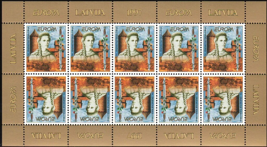 Почтовые марки Латвия 1997г. "Сказки и легенды" Сказки, Этнос MNH