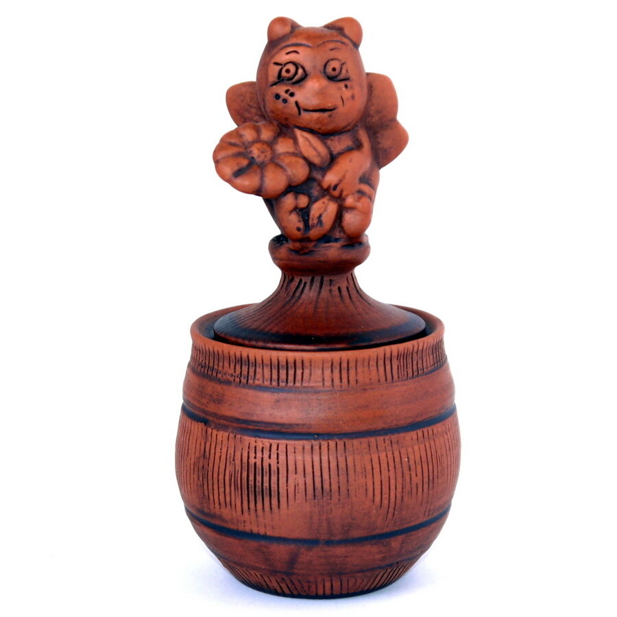 Универсальный горшочек, Медовичок "Пчелка" 200 мл, глина, керамика, ручная работа