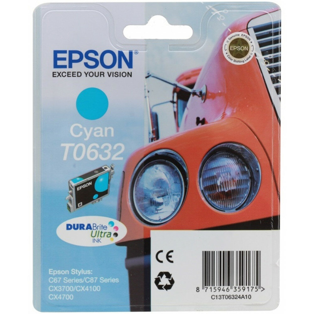 Картридж Epson Original T0632 (голубой)