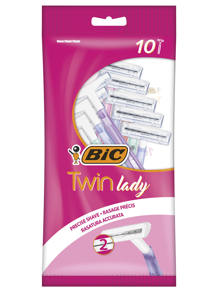 Bic Станки для бритья Lady Twin одноразовые 10шт пакет