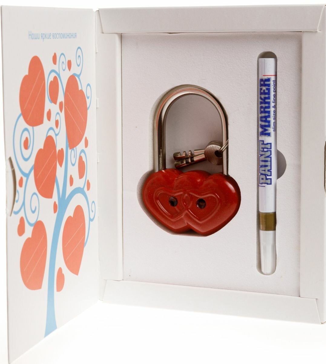 Замок навесной "ЧАЗ" ВС2-28С "Два сердца"