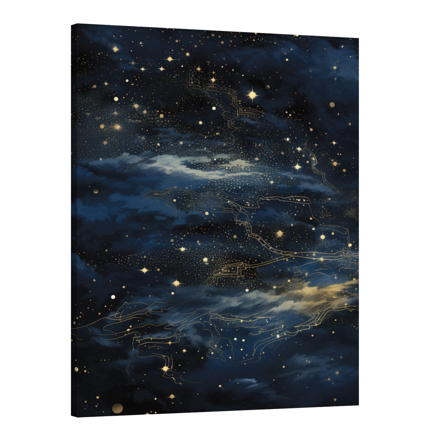Интерьерная картина 50х70 "Карты сияющих звезд"