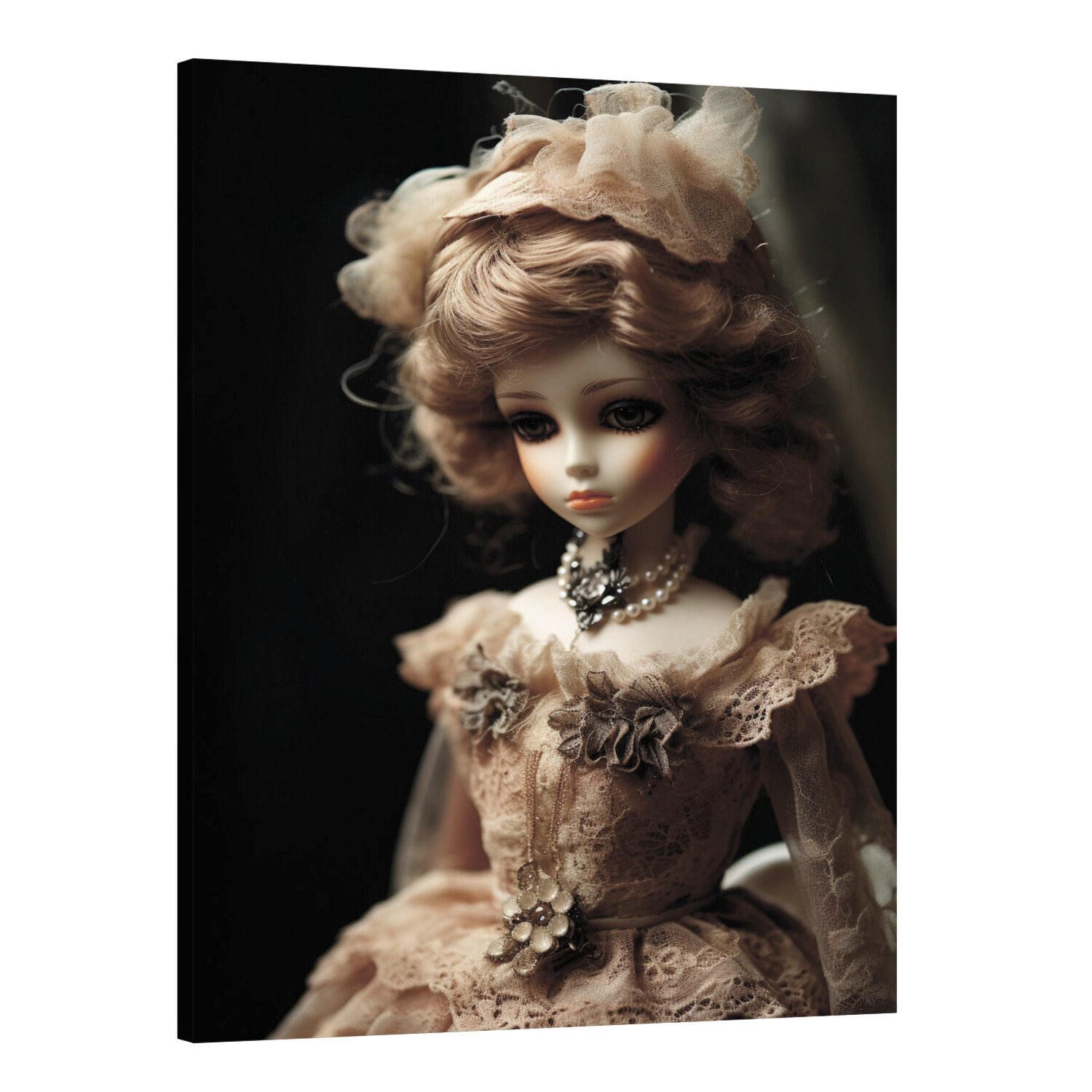 Интерьерная картина 50х70 "Кукла в маскарадном костюме"