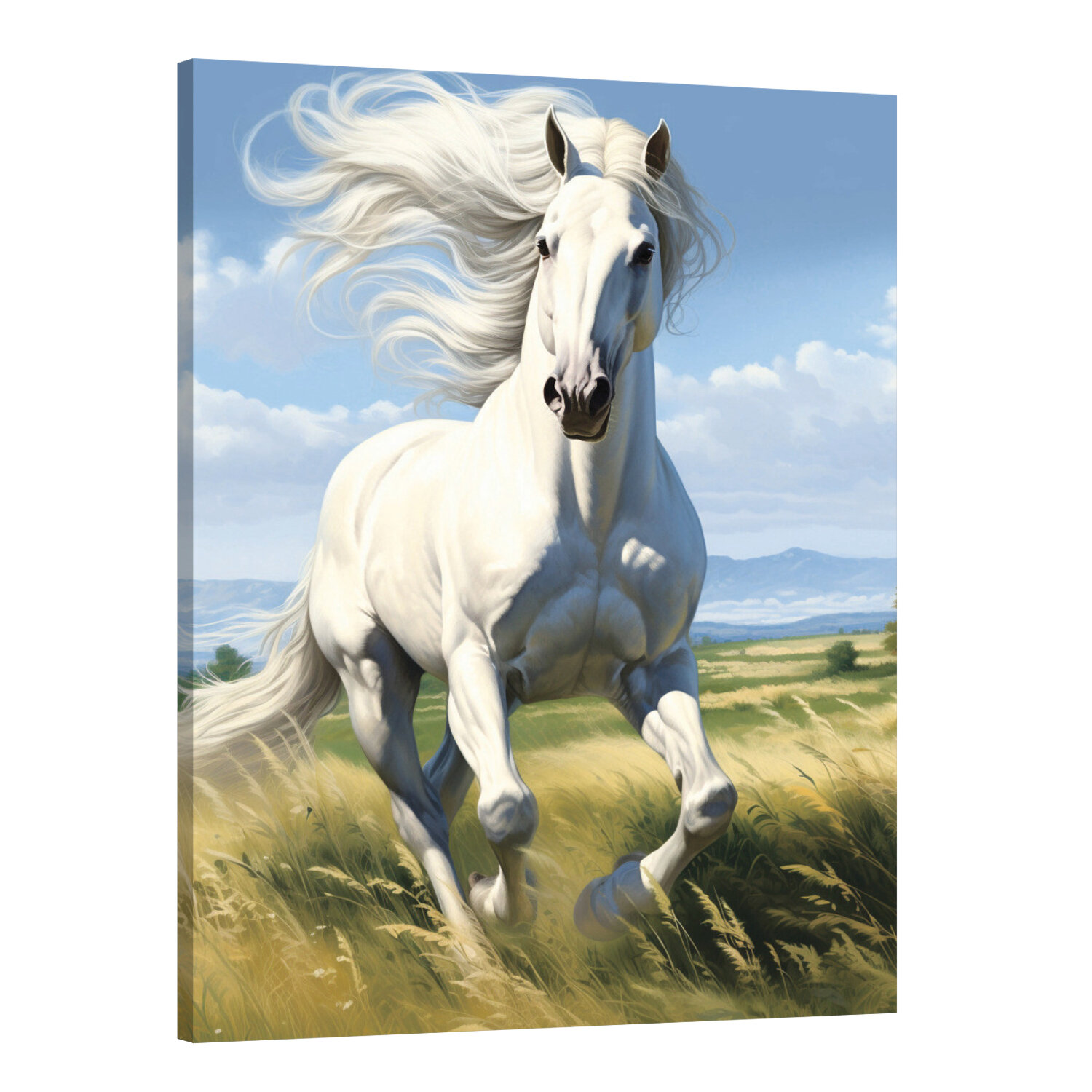 Интерьерная картина 50х70 "Белая Лошадь"