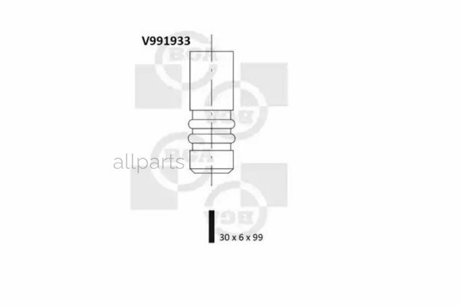 BGA V991933 Впускной клапан FORD [SHDC, HWDA, HWDB, SHDA, SHDB]