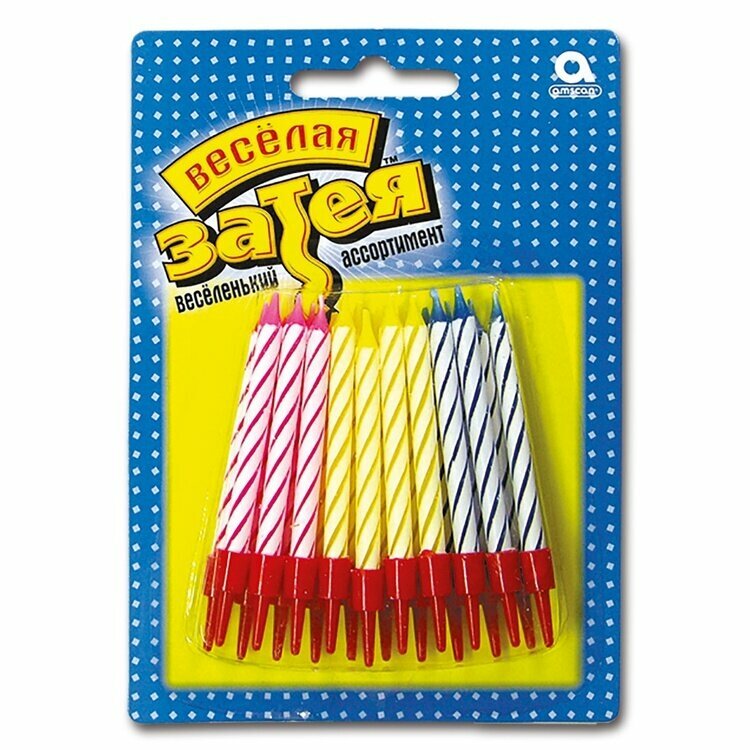 Свечи для торта с подставкой 5см 20шт