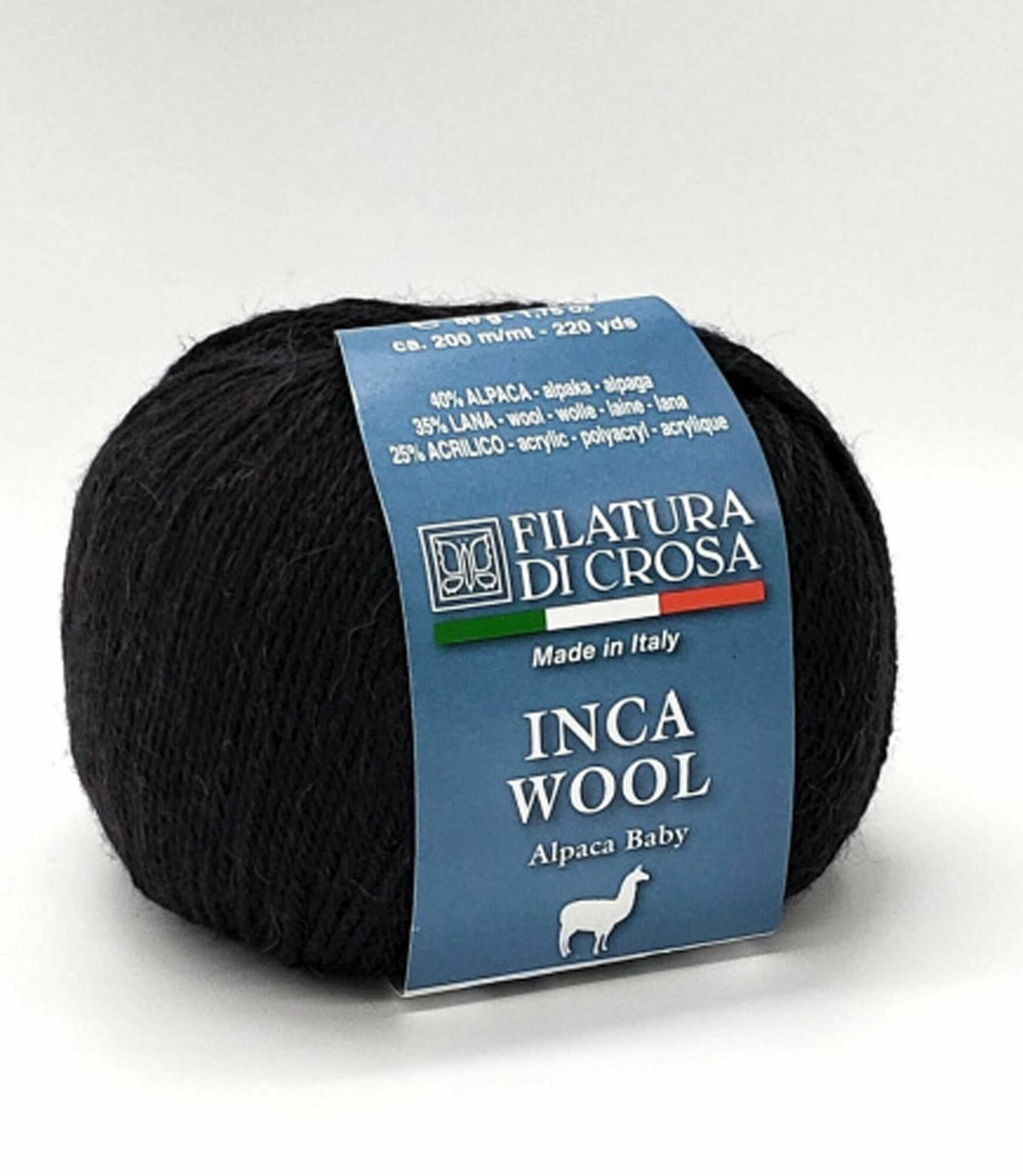 5 Мотков Пряжа Filatura Di Crosa INCA WOOL 40% Беби альпака, 35% Шерсть, 25% Полиакрил 50 гр. - 200 м. цвет 12
