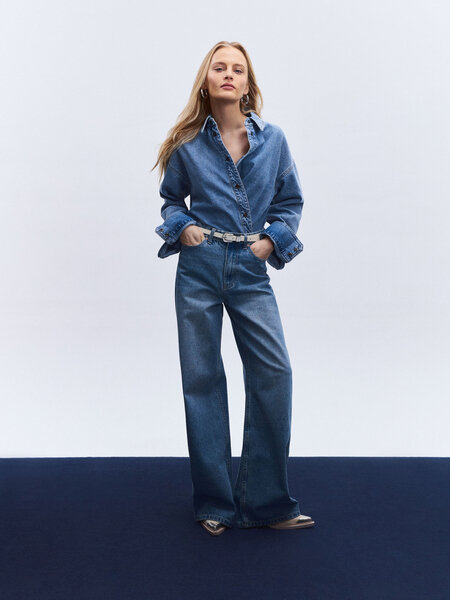 Джинсы широкие 