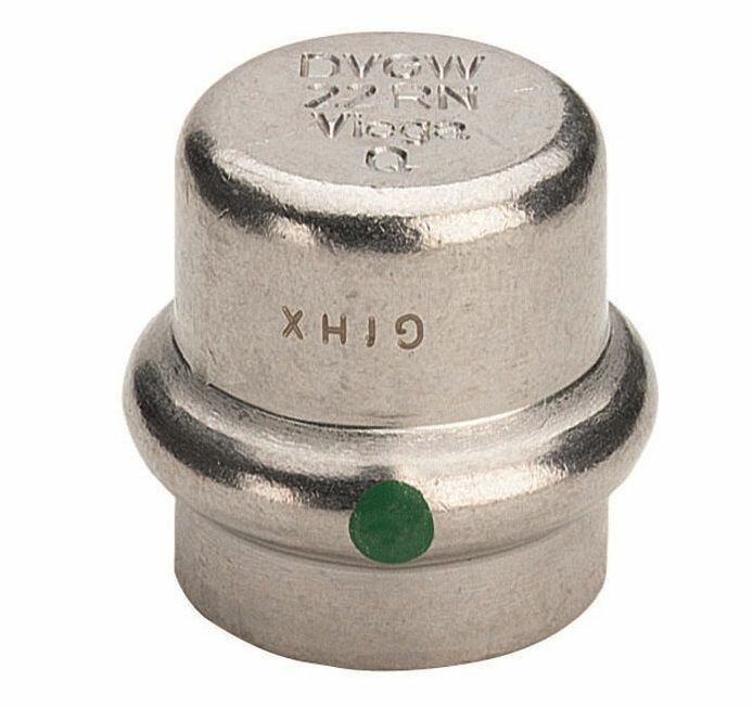 Заглушка 22, Viega Sanpress Inox, 2356, пресс, сталь нержавеющая
