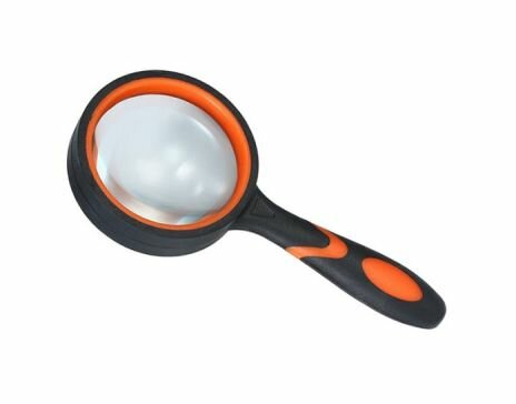 Лупа с резиновым покрытием, 75 мм, 4-х кратные