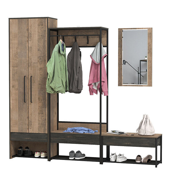 Прихожая Трувор 230, цвет дуб гранж песочный/интра