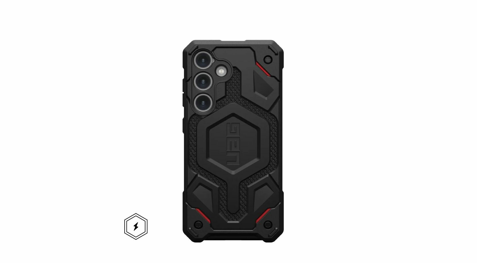 Чехол Uag Monarch PRO для Samsung Galaxy S24 совместим с MagSafe, чёрный (Kevlar-Black)