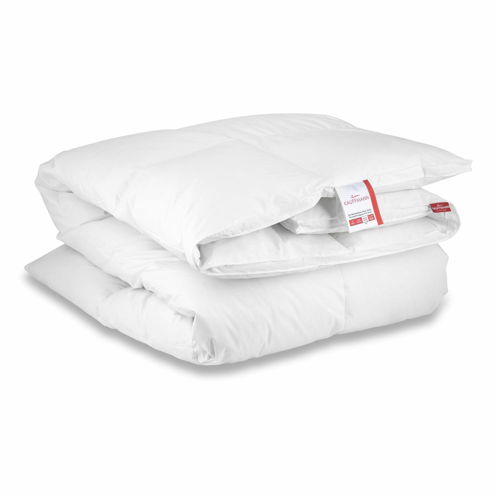 Одеяло пуховое Kauffmann SUPERIOR 155x200 теплое, зимнее 100% пух, хлопок батист