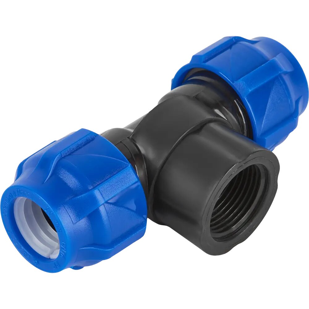 Тройник ПНД Valfex ø3/4"х20х20 мм внутренняя резьба