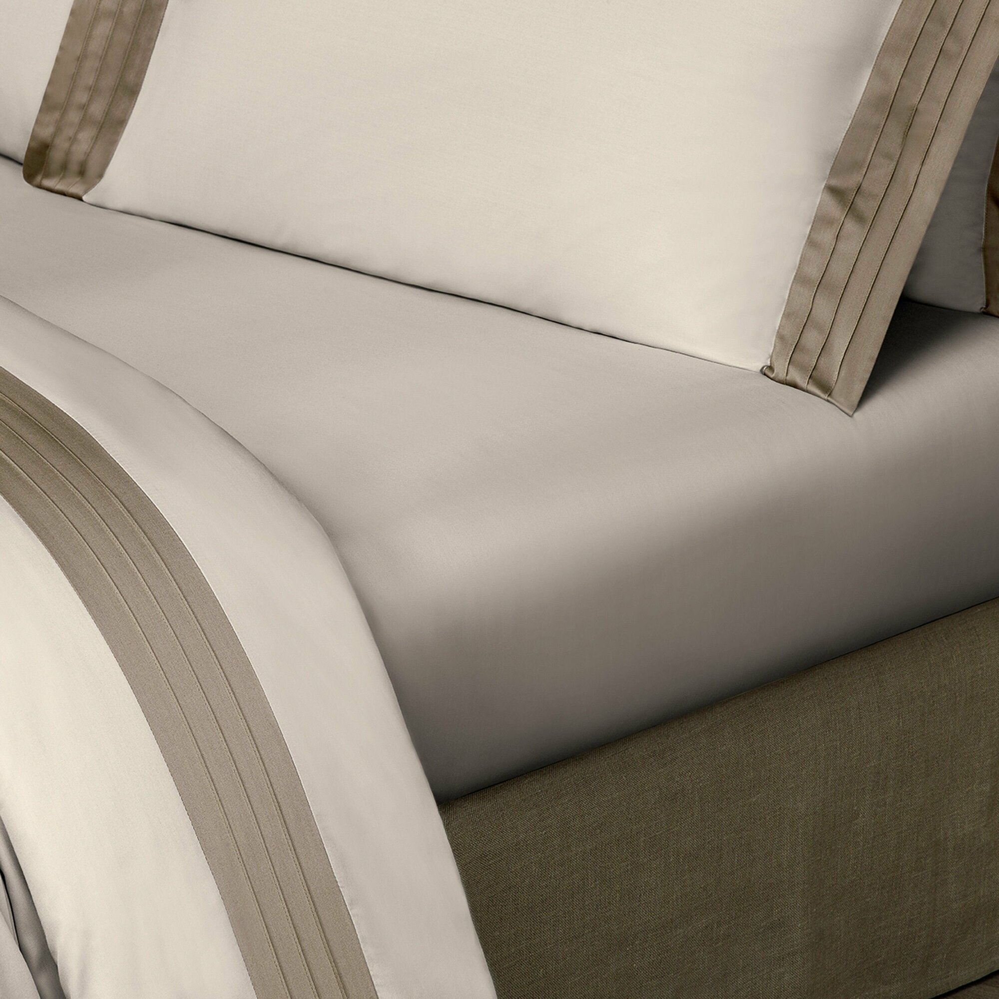 Togas простыня стандартная Евро макси "Эдем" Sensotex, эвкалиптовое волокно, 265х300, бежевая