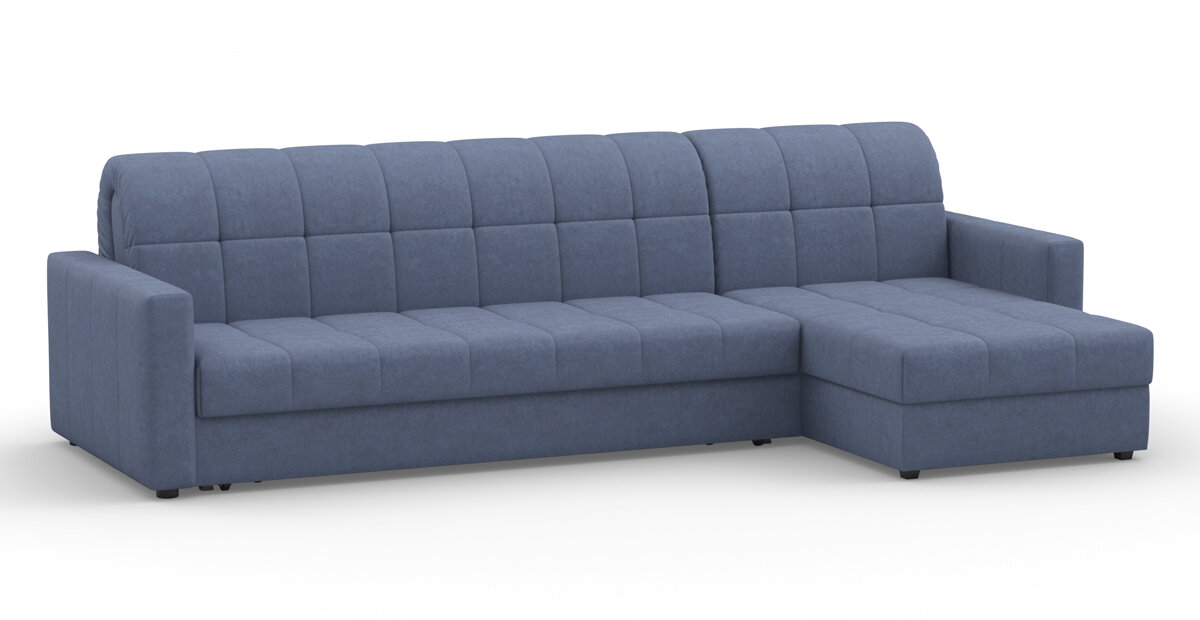 Угловой диван Цвет Диванов Инсбрук NEXT 180 K-3 с оттоманкой мини 301 угловой Синий