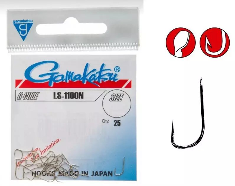 Крючок Gamakatsu Hook LS-1100N Nickel №20