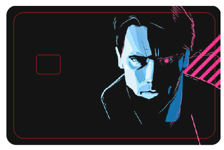 Наклейка на банковскую карту, Терминатор