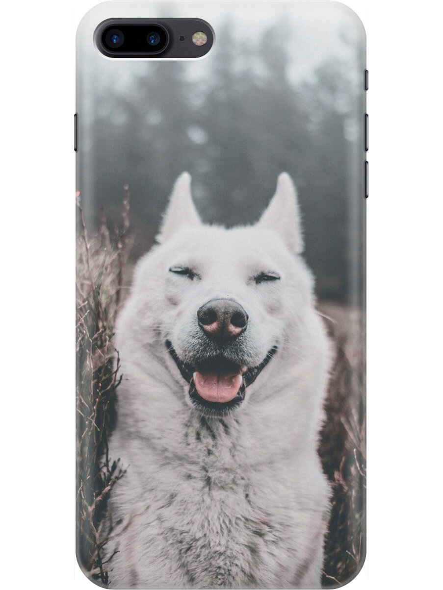 Силиконовый чехол на Apple iPhone 8 Plus / 7 Plus / Эпл Айфон 7 Плюс / 8 Плюс с рисунком "Довольный пес"