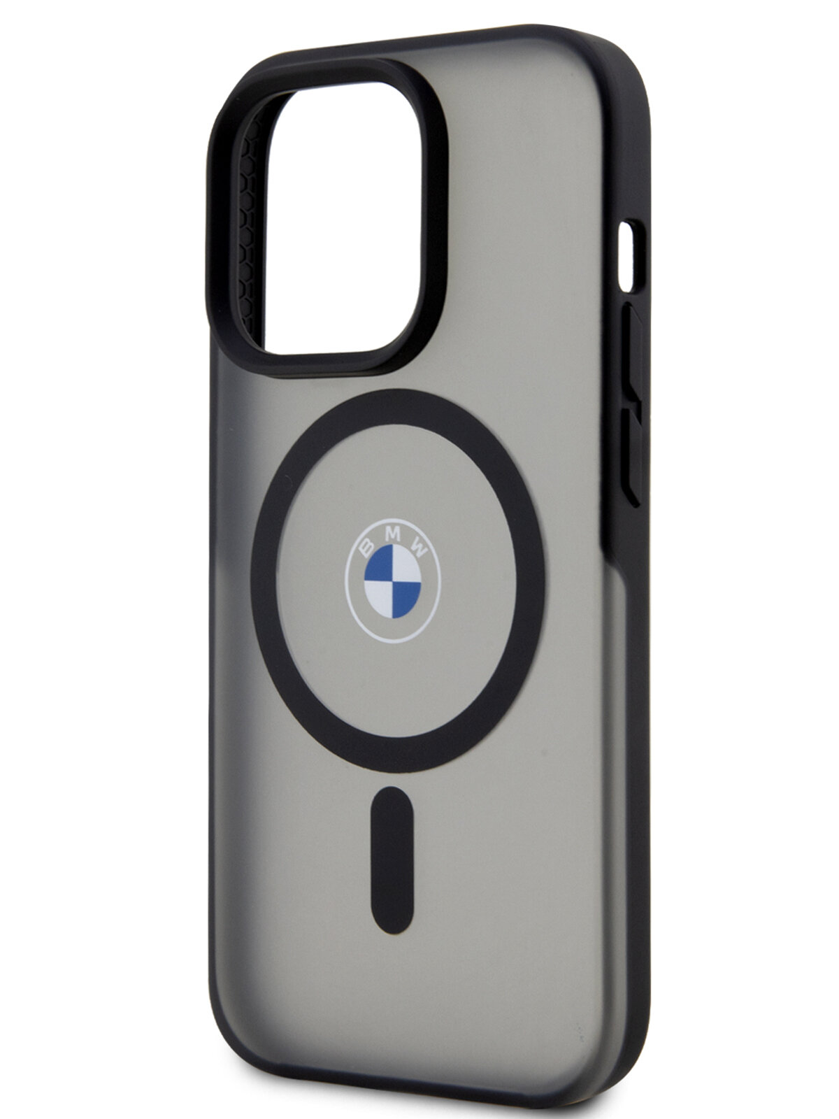 BMW для iPhone 15 Pro Max чехол Signature PC/TPU Frosted Hard Black (MagSafe)