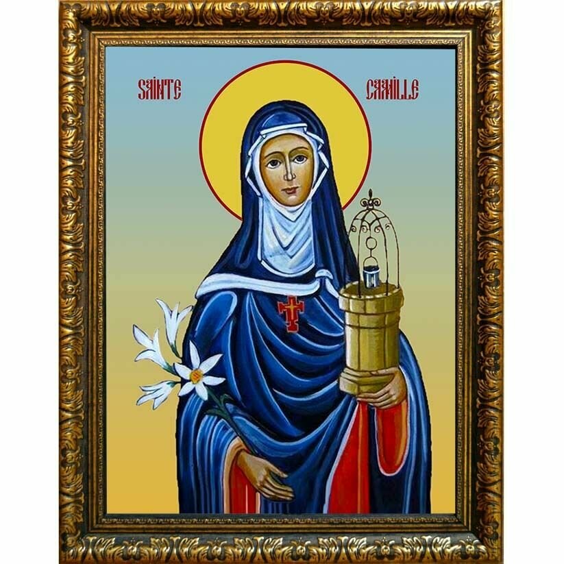 Святая Камилла. Икона на холсте. (30 х 40 см / В раме)