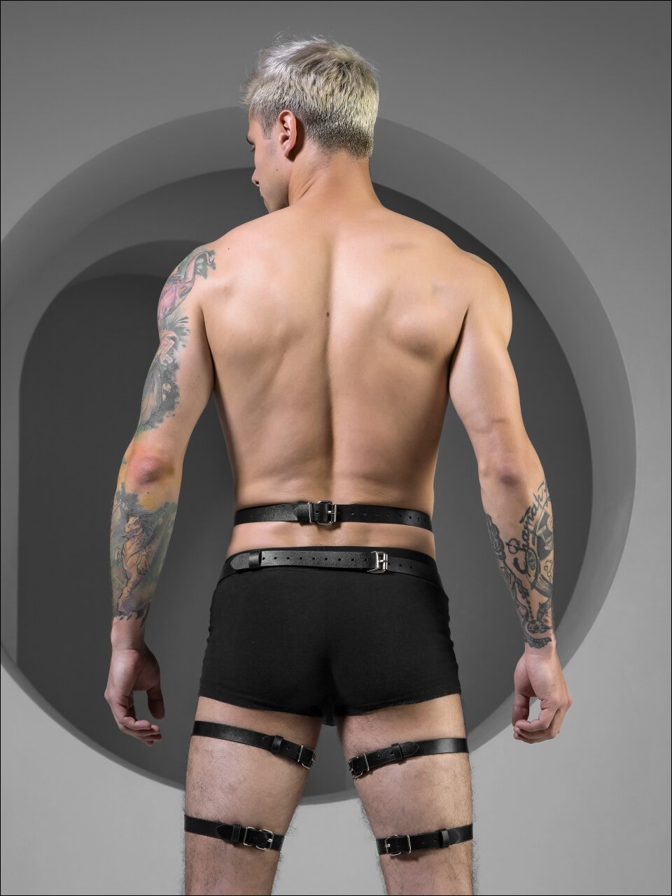 Эротичные двухсторонние мужские гартеры - "OCEAN" (M/L)